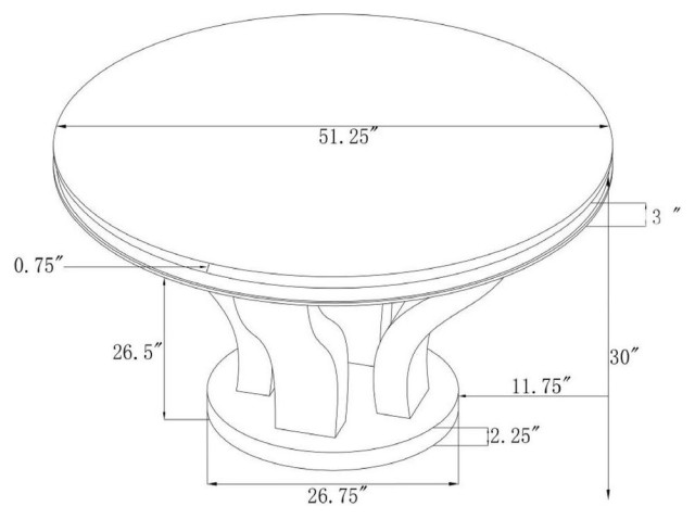 Anchorage Round Dining Table Chrome and Black - Contemporary - Dining ...