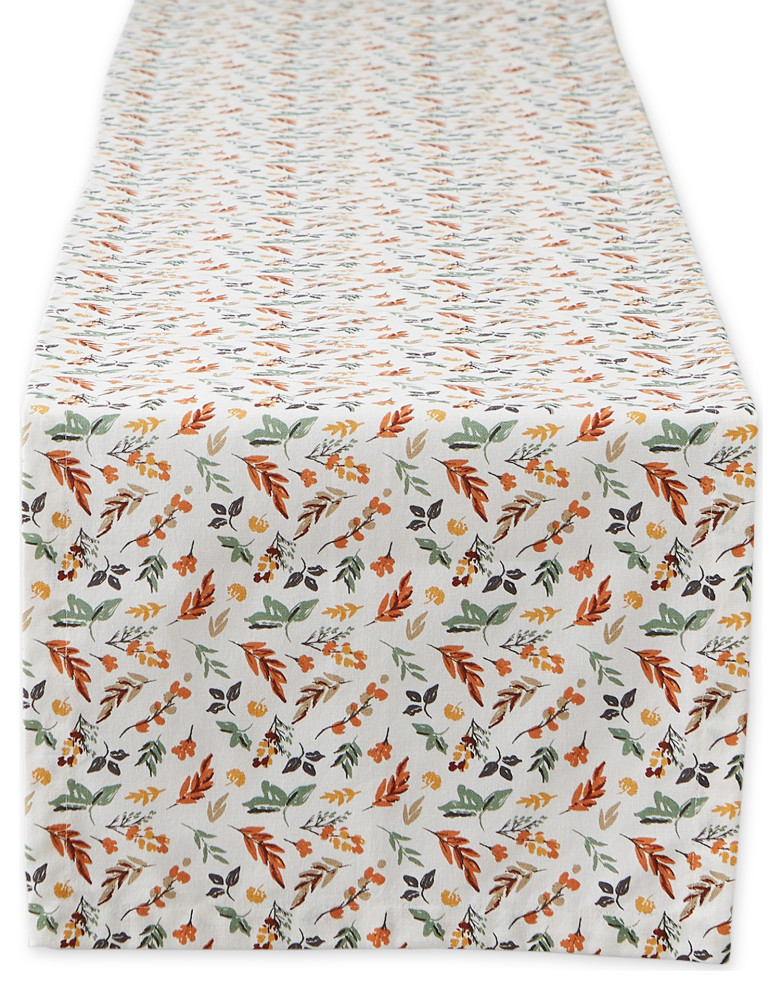 Crisp Leaves Printed Table Runner 14X72 - Contemporary - Table Runners ...