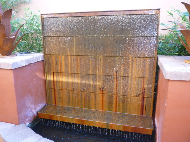 Cor-ten Steel Water Wall - Phoenix - by MTH Design Group | Houzz AU