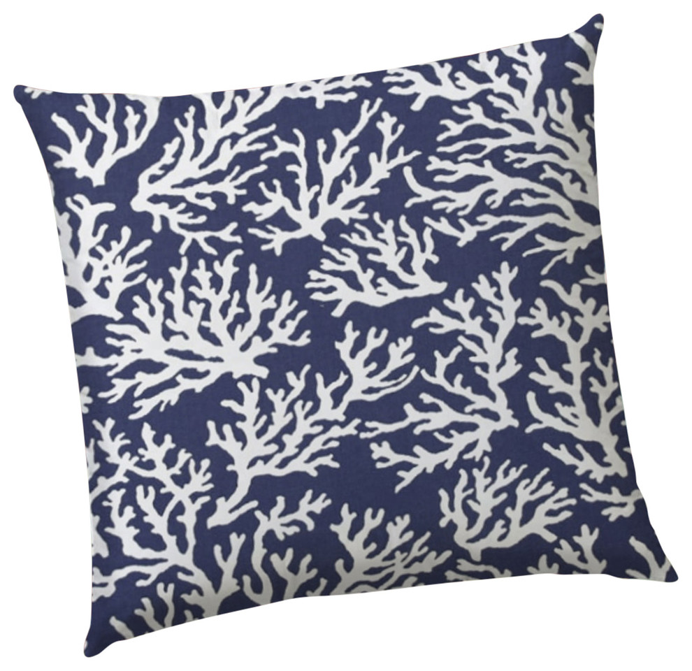 CORAL REEF Royal Indoor/Outdoor Pillow - Beach Style - Outdoor Cushions ...