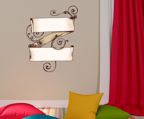 Scroll Ornate Vinyl Wall Decal ScrollOrnateUScolor004, 36 in ...