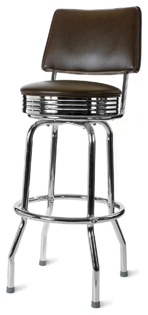 Retro Home 30" Swivel Bar Stool with Back - Contemporary - Bar Stools ...