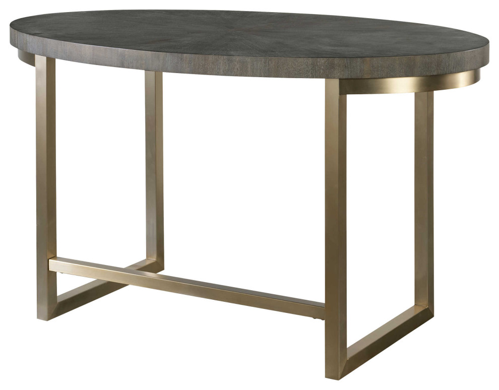 Taja Walnut Oval Desk - Contemporary - Desks And Hutches - by Ownax | Houzz