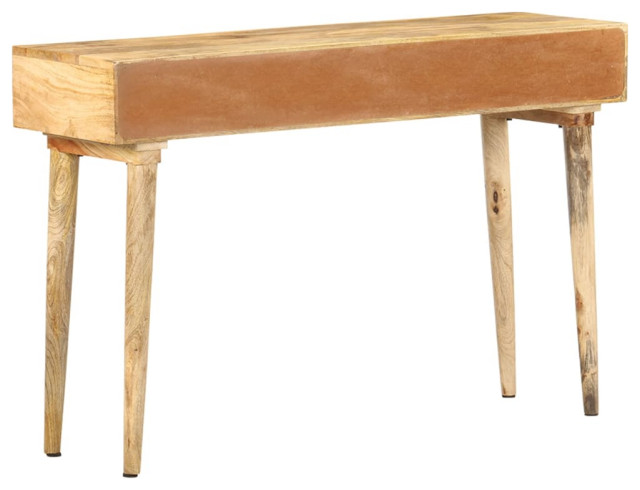 vidaXL Solid Mango Wood Console Table Wooden Hall Table Cabinet Furniture - Midcentury - Console ...