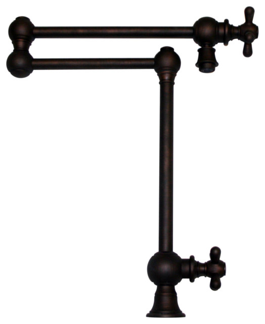 Vintage Iii Deck Mount Retractable Swing Spout Pot Filler With Cross ...