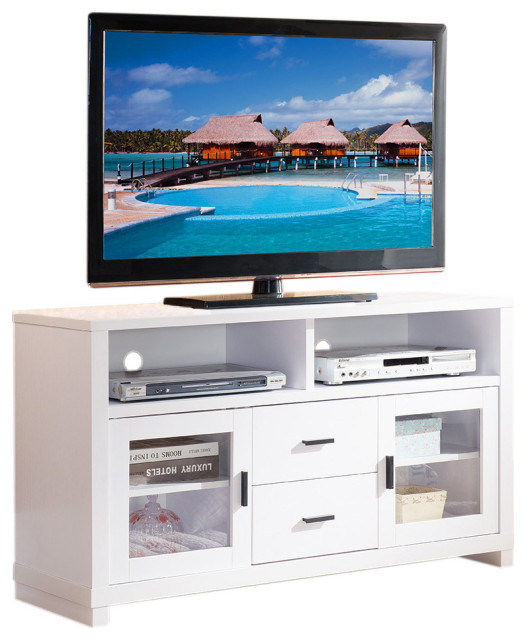 151202 Smart Home 47" White Edition Modern Entertainment Console TV ...