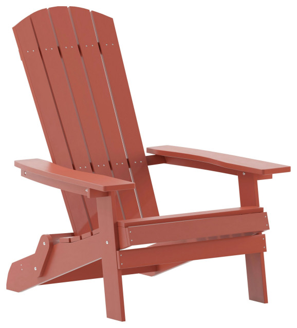 Red Folding Adirondack Chair - Contemporary - Adirondack Chairs - by ...