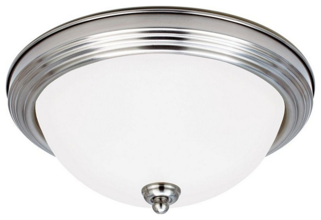 2 Light Flush Mount-Brushed Nickel Finish-LED Lamping Type - Ceiling ...