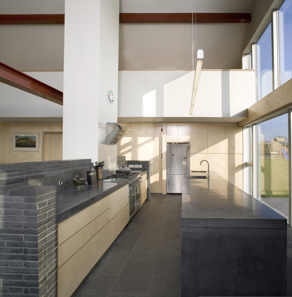 House in a Hollow - Kitchen - Dublin - by Denis Byrne Architects | Houzz