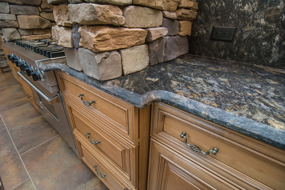 Saturnia Granite Leathered in a Luxury So. MD Lodge - Rustic - DC Metro ...