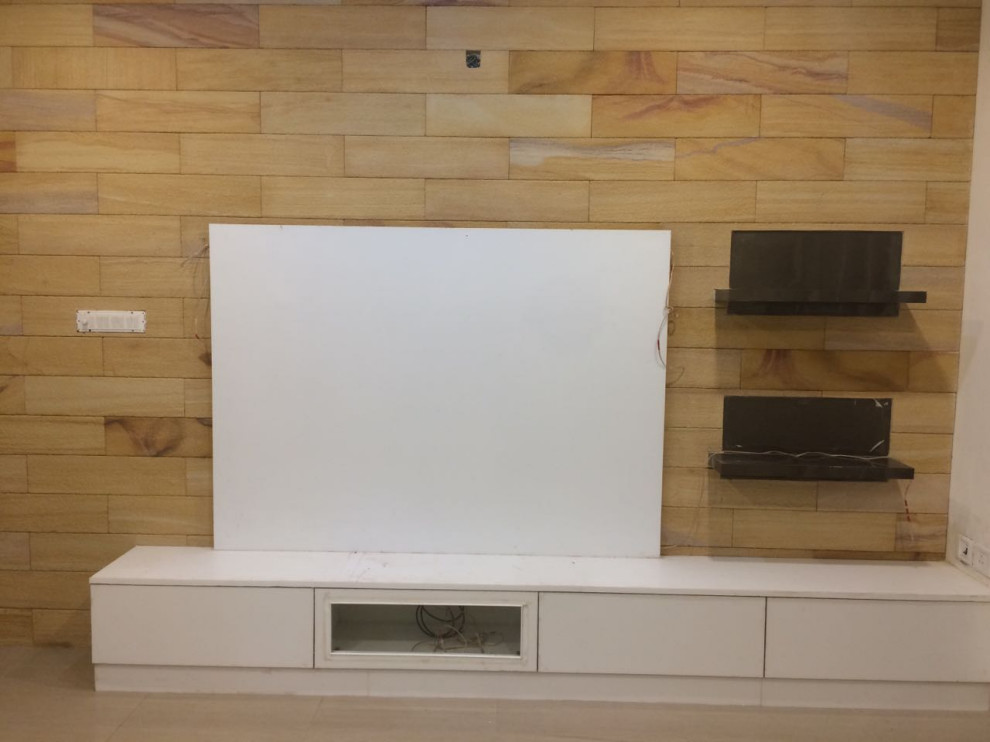 Tv Showcase Interior Design Ideas | Bizzoppo Interiors - Home Theater ...