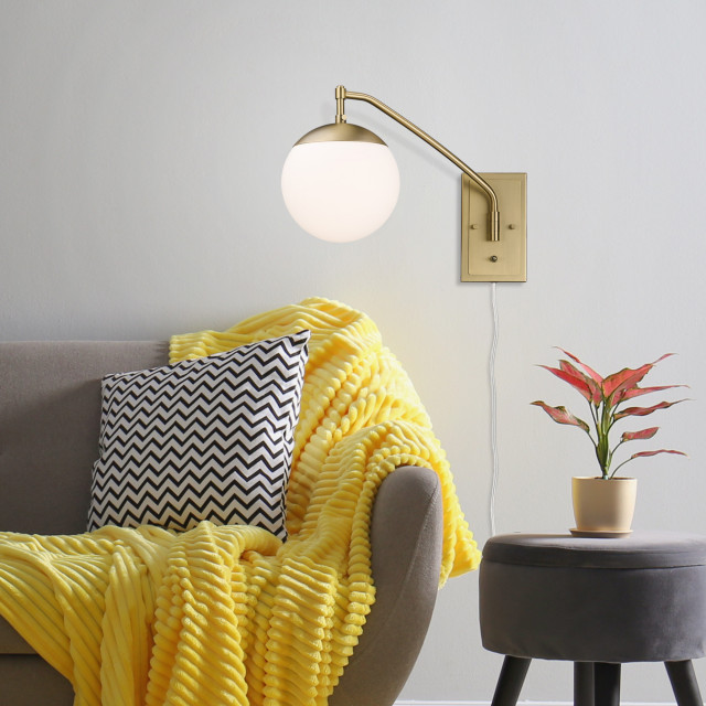 Glenn 1 Light Articulating Wall Sconce, 7.75 W - Midcentury - Wall ...