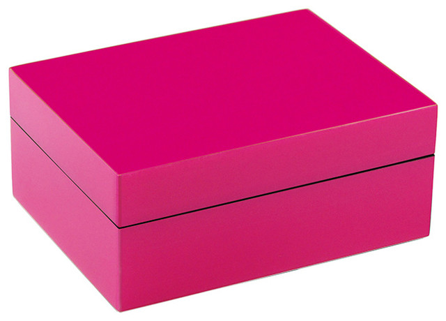 Lacquer Medium Box, Hot Pink - Contemporary - Decorative Boxes - by ...
