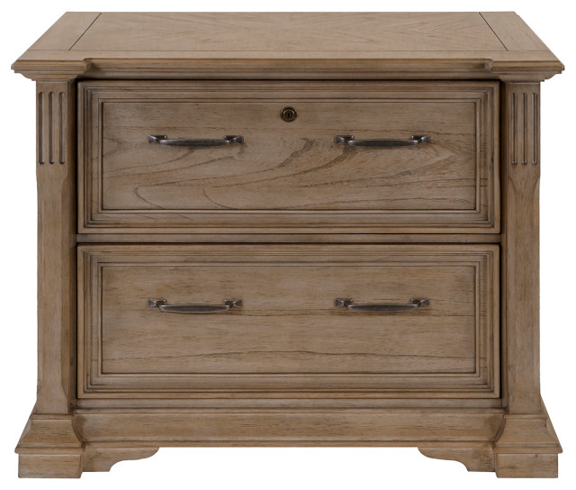 Traditional Wood Lateral File Storage File Drawer Fully Assembled Light ...