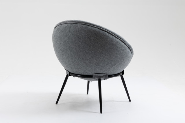 Mid Century Upholstered Cup Chair - Midcentury - Armchairs And Accent ...