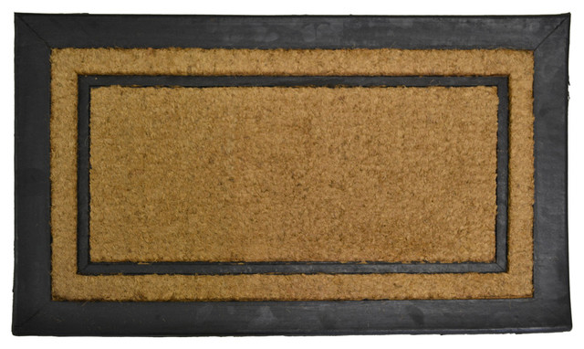 Imports Decor York Rectangle Door Mat With Black And Brown Finish ...