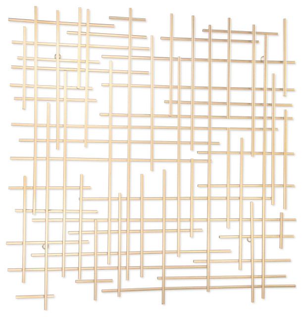 Cheungs Iquara Modern Decorative Small Gold Square Metal Wall Art ...