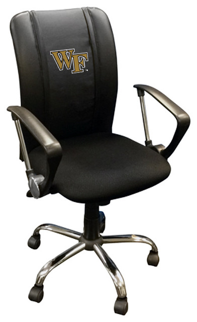 Wake Forest Demon Deacons Task Chair With Arms Black Mesh Ergonomic ...