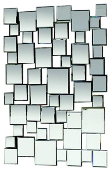 Modern Classics Cube Mirror, 47.25"H x 35.5"W x 1.3"D - Contemporary ...