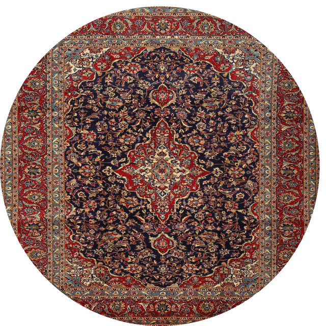Ahgly Company Indoor Rectangle Traditional Area Rugs, 3' Round ...