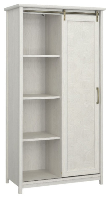 Sauder Coral Cape Engineered Wood Storage Cabinet in Glacier Oak ...