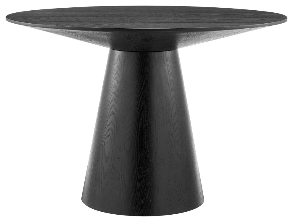 Wesley Round Table, Matte Black - Transitional - Dining Tables - by ...