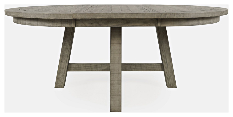 Telluride Contemporary Rustic Farmhouse Round to Oval Dining Table ...