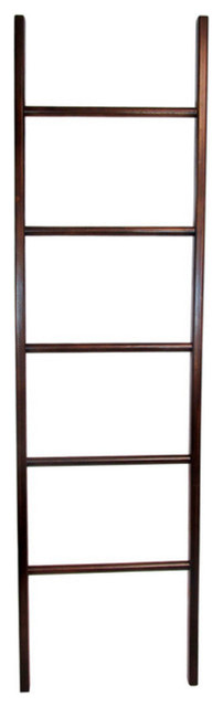 Classic teak wood ladder rack, 60"h X 19"w - Transitional - Towel Racks ...