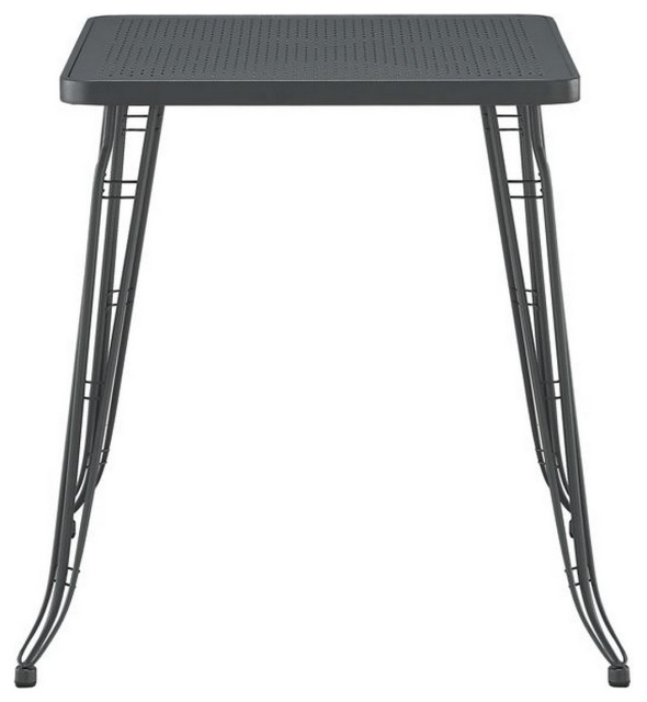 Benzara BM240810 Industrial Metal Pub Table With Perforated Star Top ...