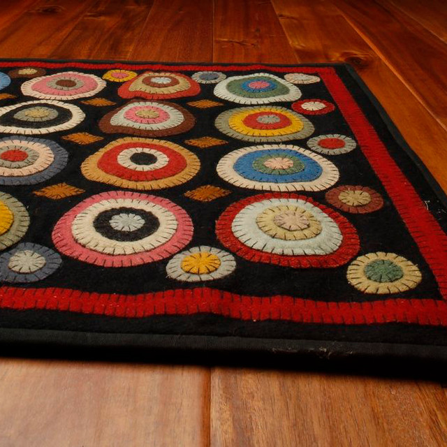 Homespice Decor Coin Rug Penny Rug, 3'x5' - Contemporary - Area Rugs ...