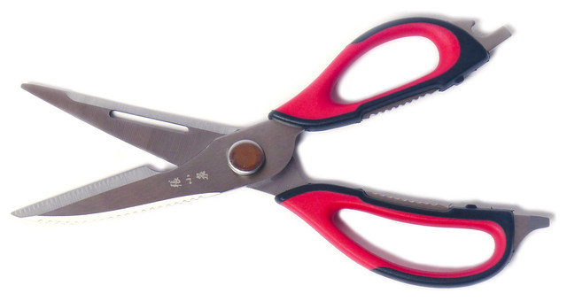 9" Zhang Xiao Quan Red Handle Pull Apart Scissors - Contemporary ...