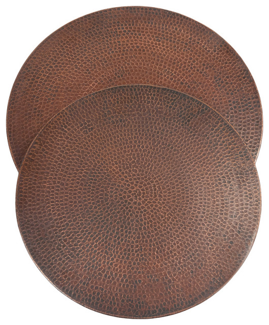20" Hand Hammered Copper Lazy Susan - Contemporary - Pantry And Cabinet ...