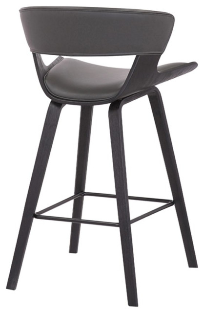 Jagger Modern 26" Wood and Faux Leather Counter Height Stool ...