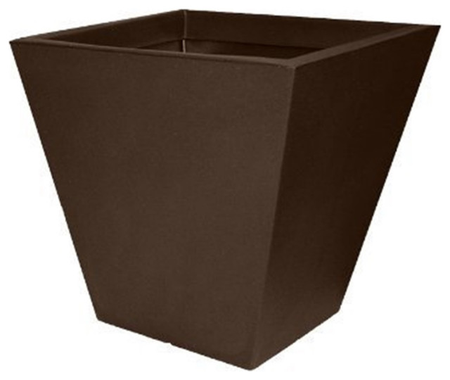 Tusco Products CT18ES Cosmopolitan Square Planter, 18"Espresso - Modern ...