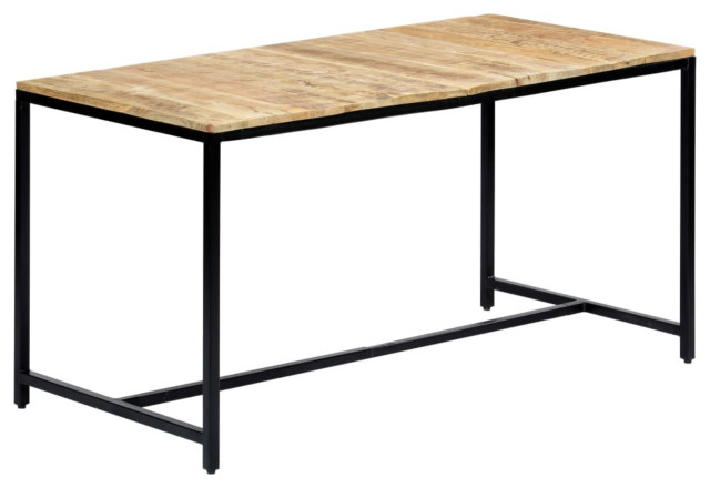 Vidaxl Dining Table 55.1"x27.6"x29.5" Solid Rough Mango Wood ...