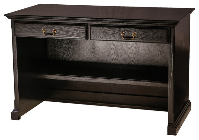 Traditional Oak Writing Desk, 54w - Traditional - Desks And Hutches ...