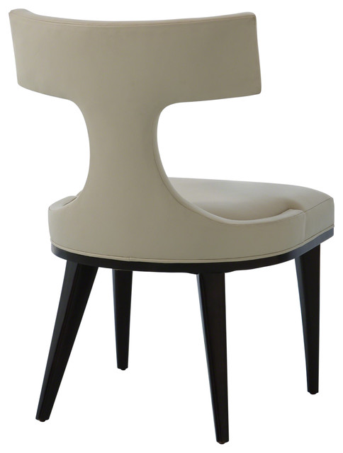 Anvil Back Dining Chair, Ivory Leather - Transitional - Dining Chairs ...