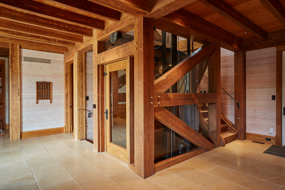 Timber Frame Elevator - Rustic - Staircase - Toronto - by Canadian ...