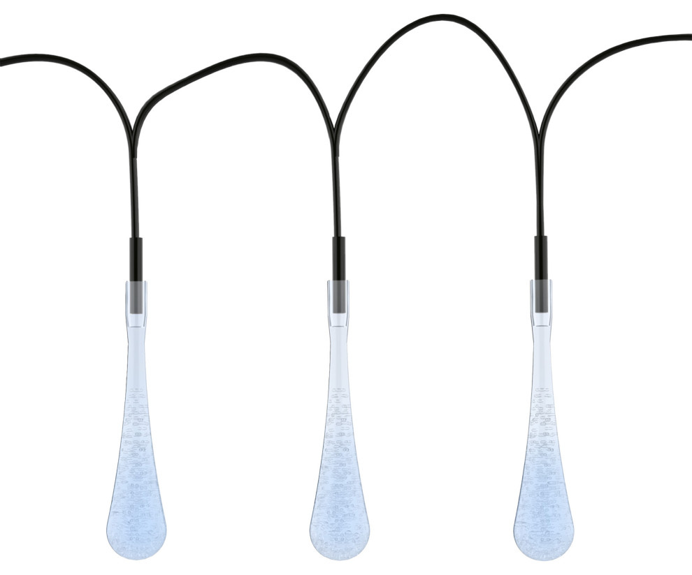 Pure Garden Tear Drop String Lights, 30 Bulb With 8 Modes, Set of 2 ...