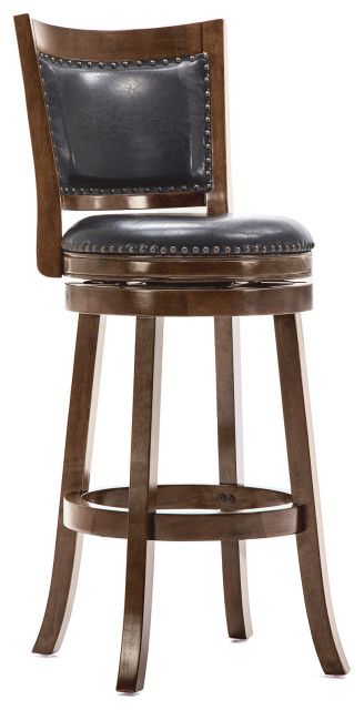 Bristol Swivel Stool, 29" Bar Height Stool - Transitional - Bar Stools ...