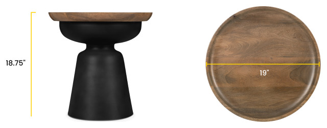 Poly and Bark Adora Side Table - Industrial - Side Tables And End ...