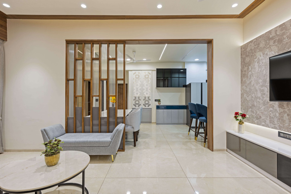 Alexa - 3BHK Standard Turnkey Interior Design in Ahmedabad - Living ...