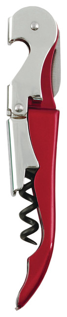 Metallic Red Double Hinged Corkscrew - Contemporary - Wine And Bottle ...