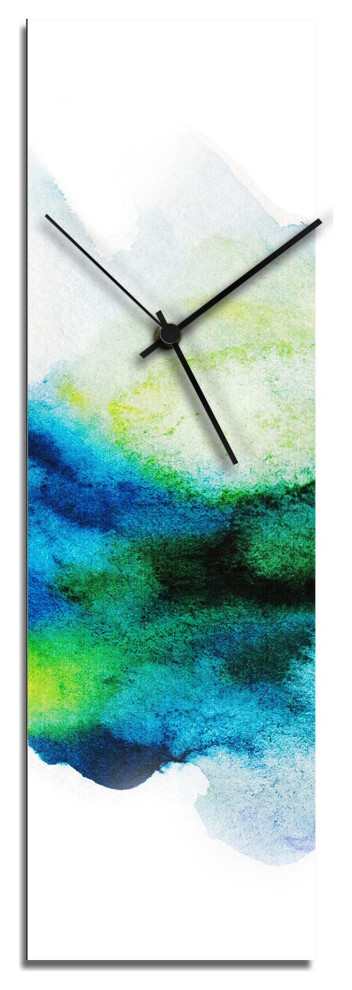 Coastal Wall Clock 'Watercolor Clock v1' Polymetal Modern Farmhouse ...