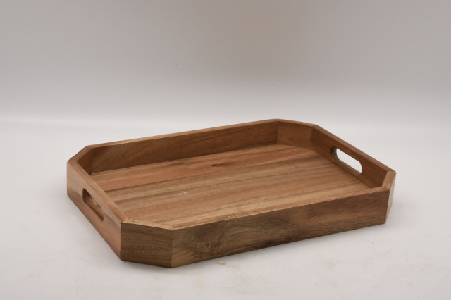 Heim Concept Acacia Wood Butler Tray With Handle - Transitional ...
