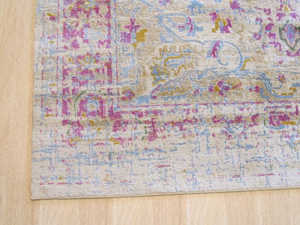 Ivory Bohemian Abstract Capella Rug, 7'10 x 9'10 - Contemporary - Area ...