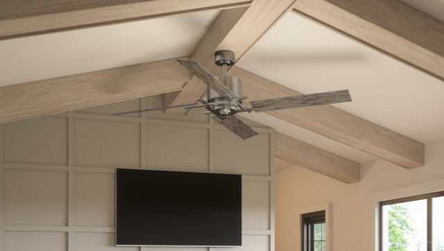 Luxury Urban Loft Ceiling Fan, Aged Nickel, UHP9061, Amelia Collection ...