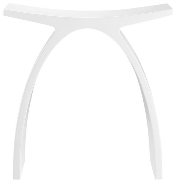 17 in. Shower Bench in Pure Acrylic Stone in Matte White - Modern ...