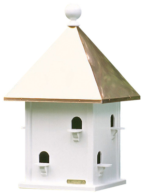Lazy Hill Farm Designs Square Bird House With Polished Copper Roof ...