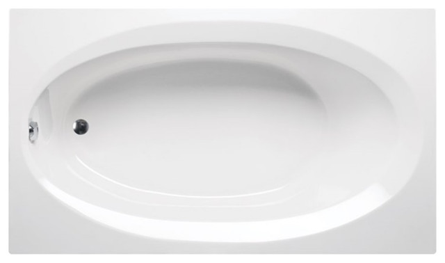 Malibu Home Delray Ada Massaging Air Jet Bathtub 60x 42x 18 In White